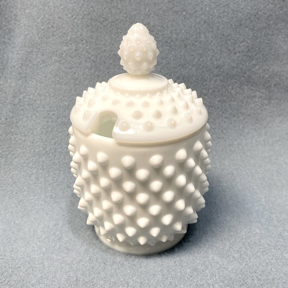 Fenton | Dining | Jamjelly Lid Hobnail Milk Glass By Fenton | Poshmark